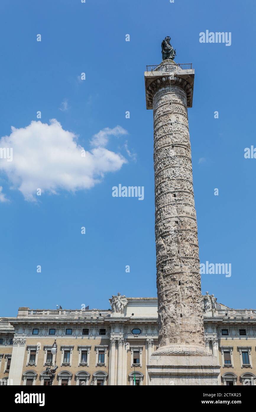 Rome, Lazio region, Italy. Trajan’s Column, 110 C.E. The column, which ...