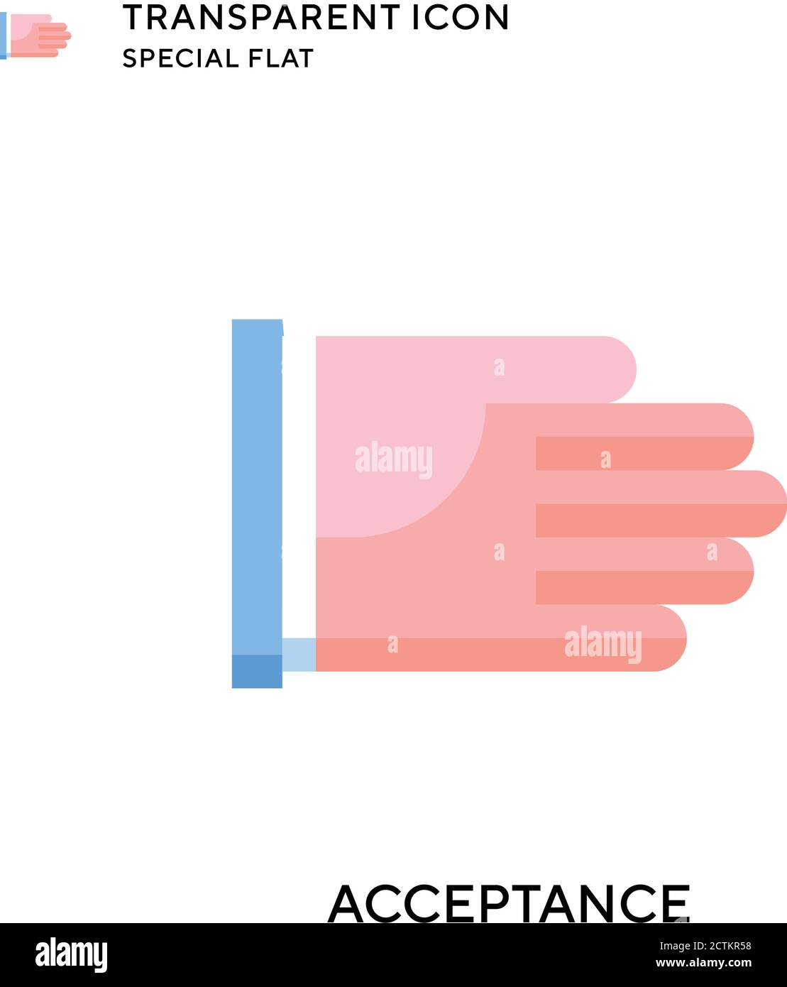 Acceptance vector icon. Flat style illustration. EPS 10 vector Stock ...