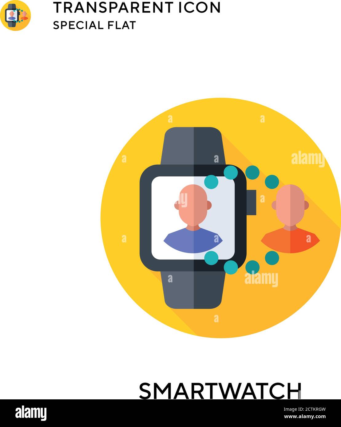 Fit young woman smartwatch Stock Vector Images - Alamy