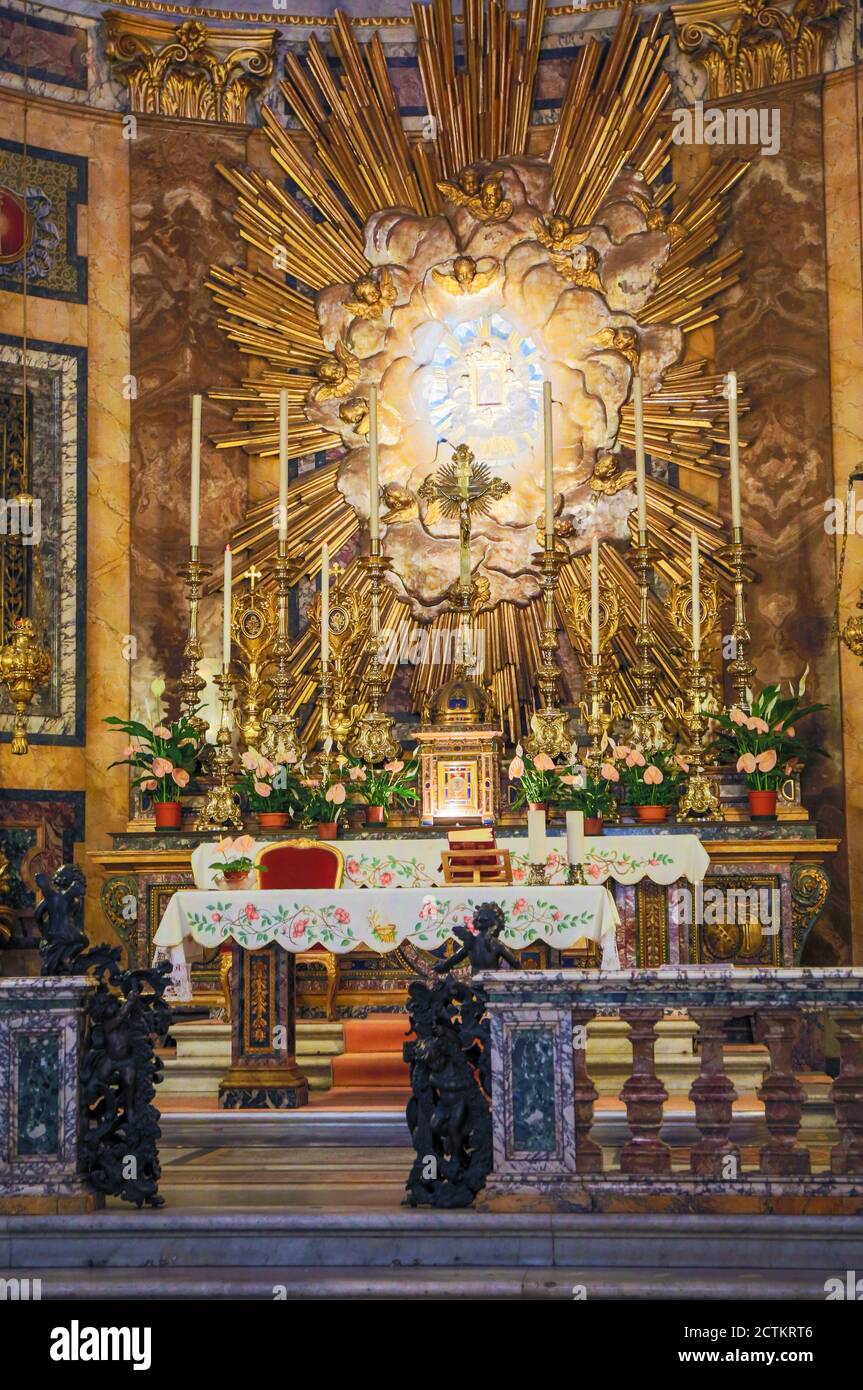 Rome, Lazio region, Italy. Altar in the apse of Santa Maria della ...