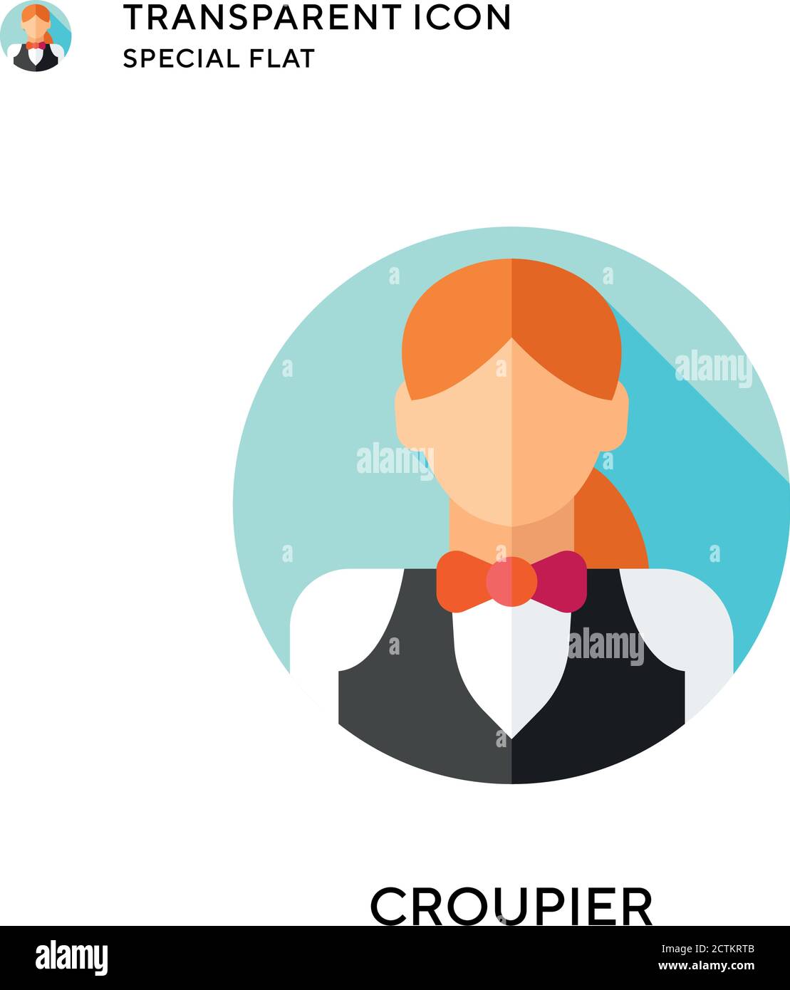 Croupier vector icon. Flat style illustration. EPS 10 vector Stock ...