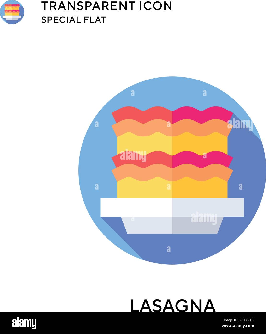 Lasagna vector icon. Flat style illustration. EPS 10 vector Stock Vector Image & Art - Alamy