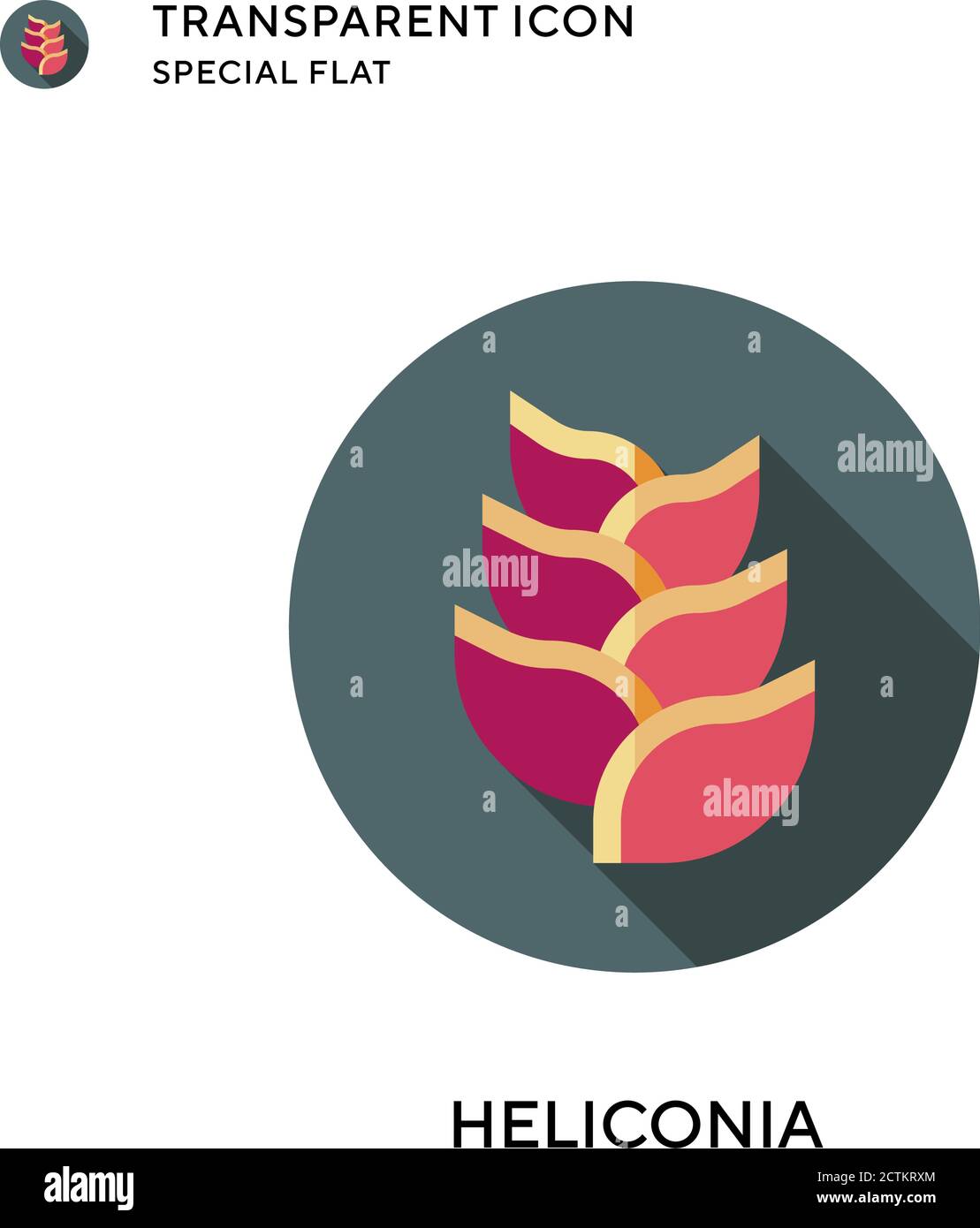 Heliconia vector icon. Flat style illustration. EPS 10 vector Stock Vector Image & Art - Alamy