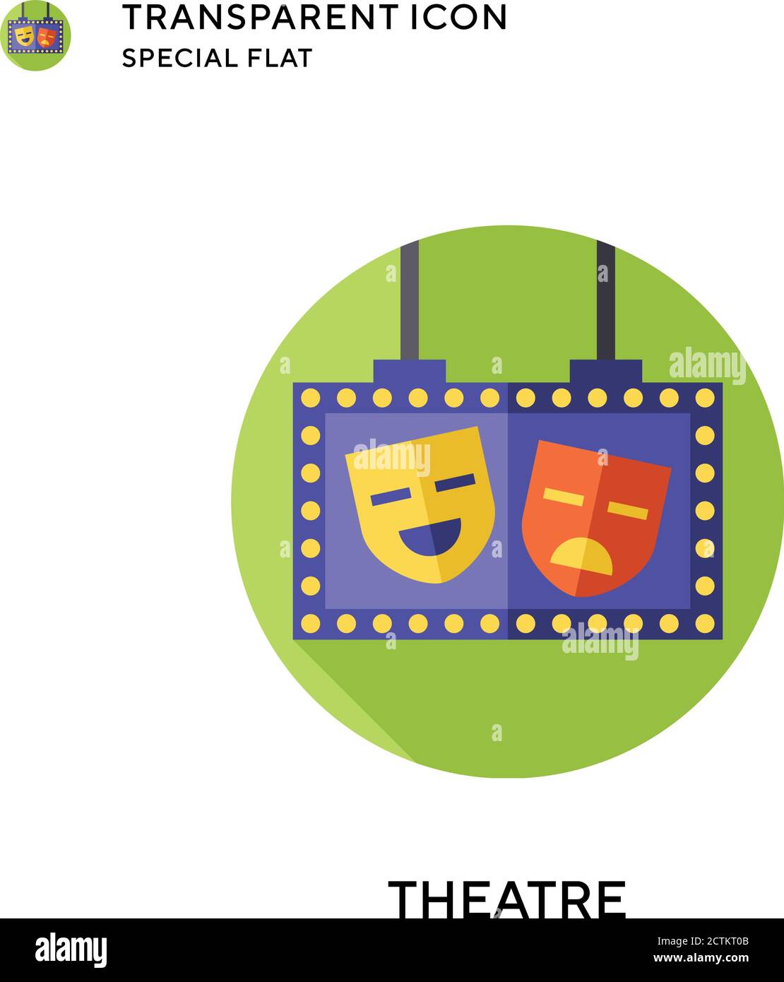 Theatre vector icon. Flat style illustration. EPS 10 vector Stock ...