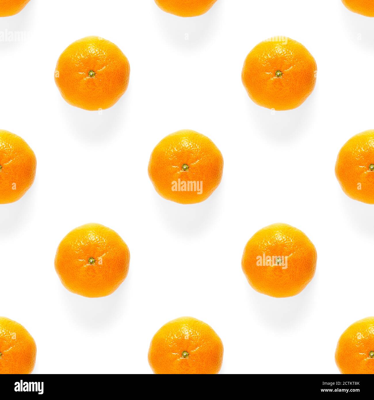 Fresh mandarine Seamles pattern. Ripe fruit tangerines seamless pattern. Fresh citrus isolated ...