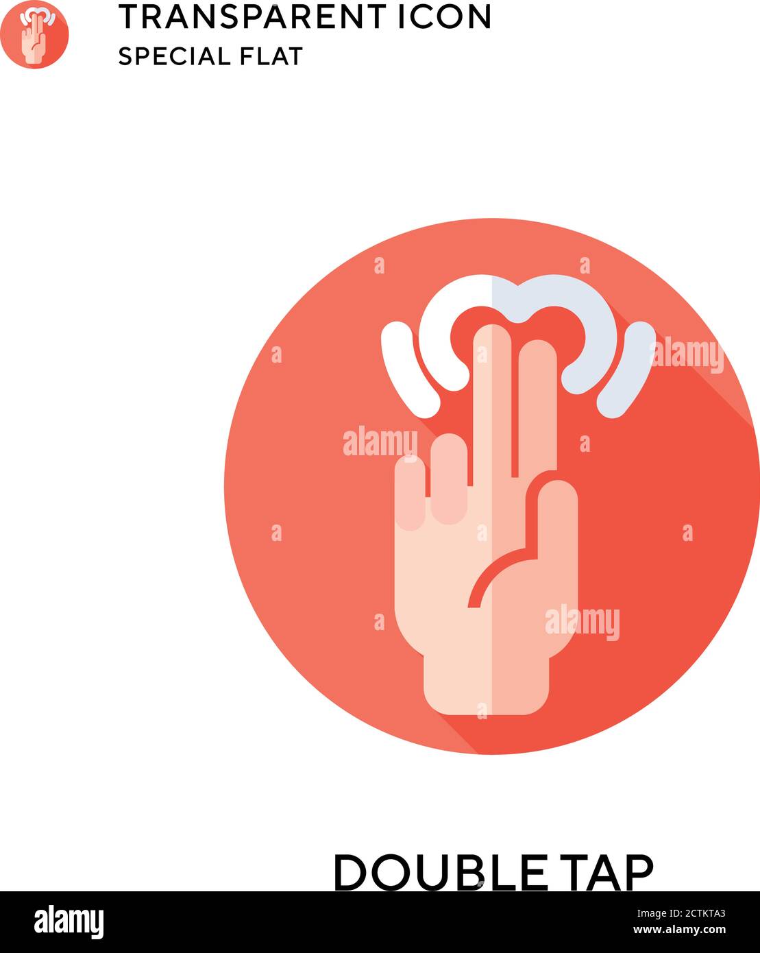 Double tap vector icon. Flat style illustration. EPS 10 vector Stock ...