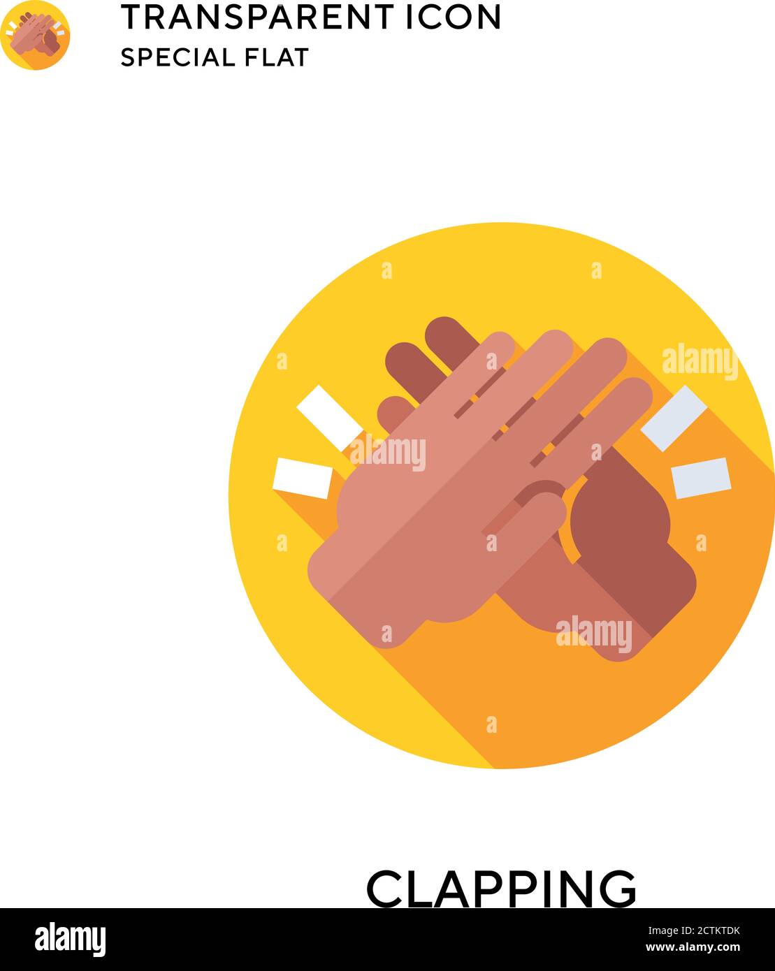 Clapping vector icon. Flat style illustration. EPS 10 vector Stock ...