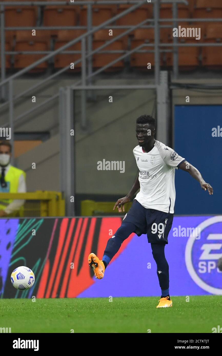 Musa Barrow (Bologna) during the Italian “ Serie A" match between Milan ...