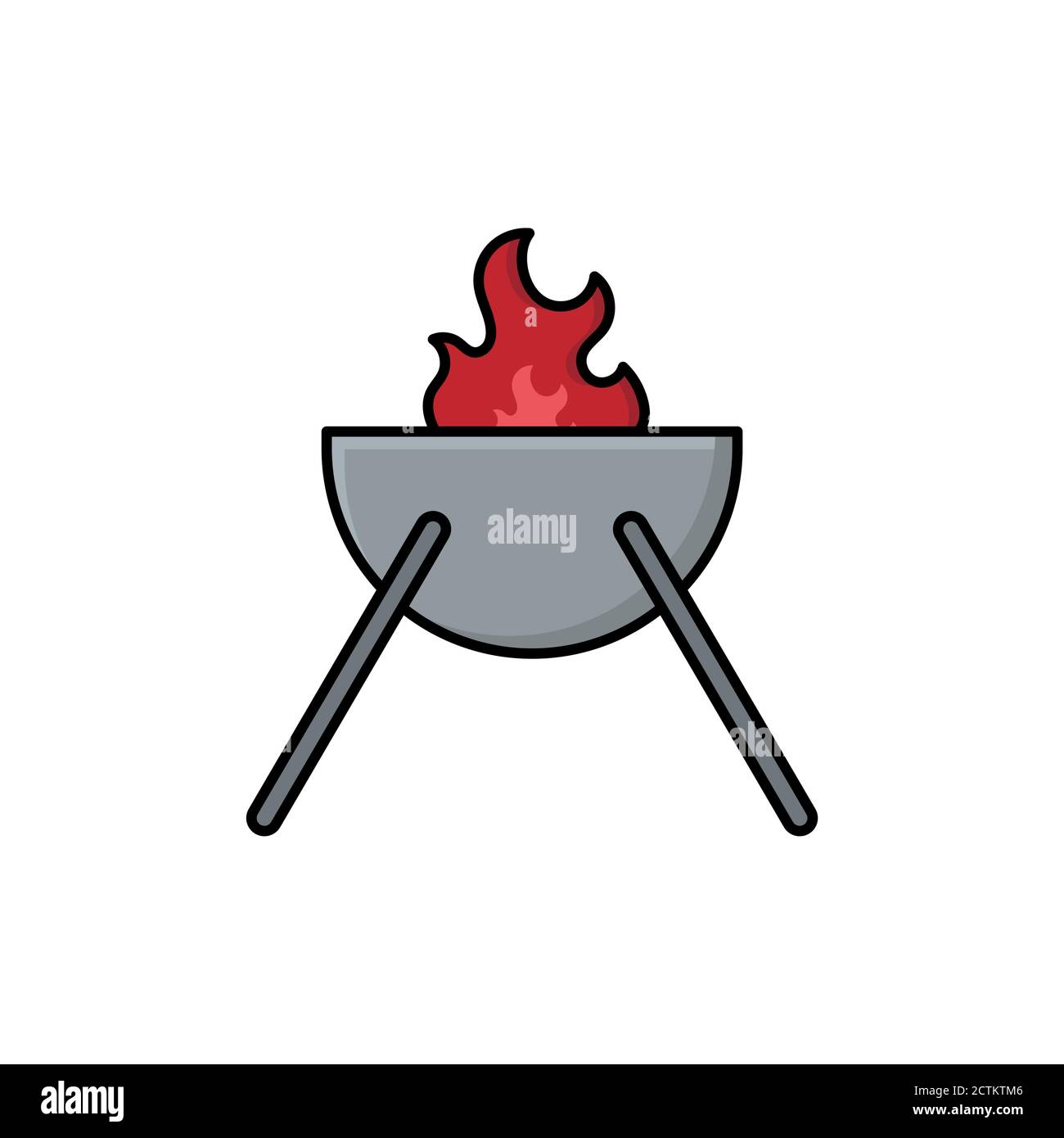 Backyard grill illustration hi-res stock photography and images - Alamy