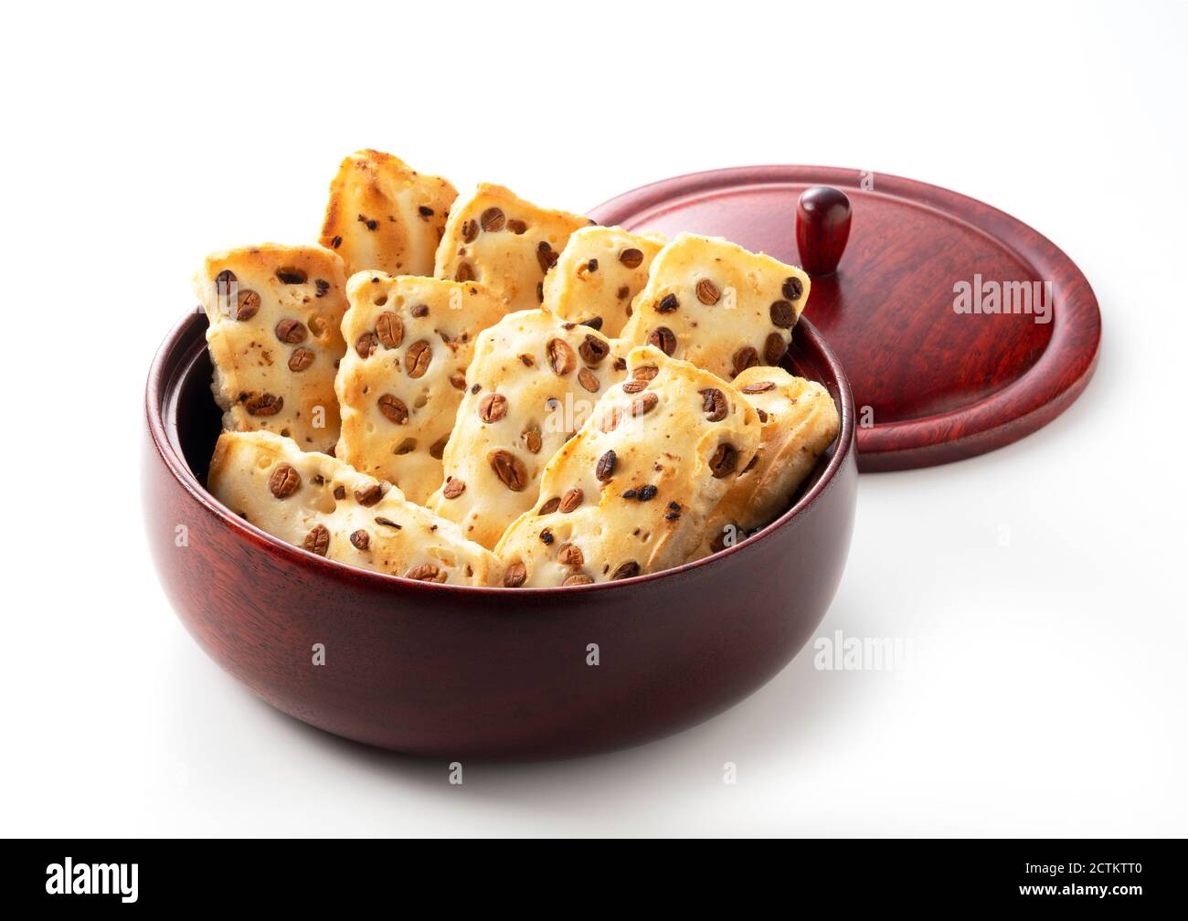 Japanese rice cracker on a white background Stock Photo - Alamy