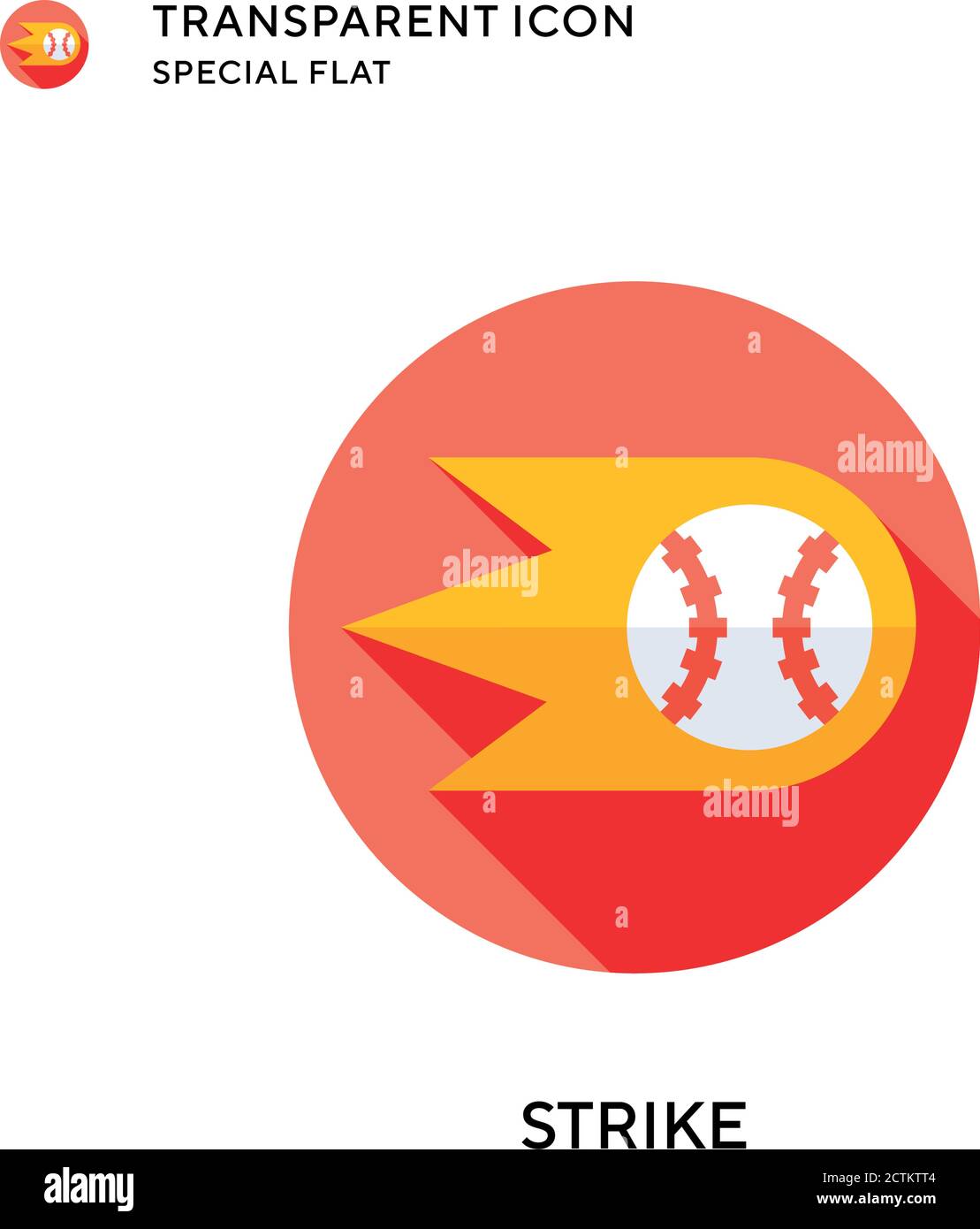 Strike vector icon. Flat style illustration. EPS 10 vector Stock Vector ...