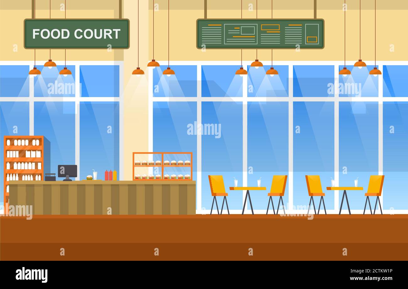 Food court counter Stock Vector Images - Alamy