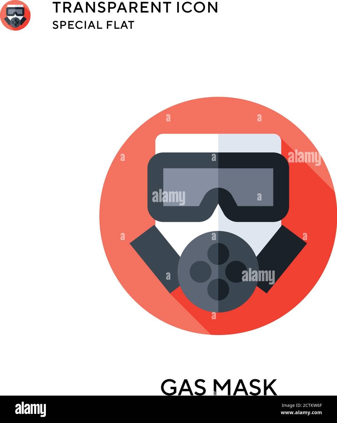 Gas mask vector icon. Flat style illustration. EPS 10 vector Stock ...