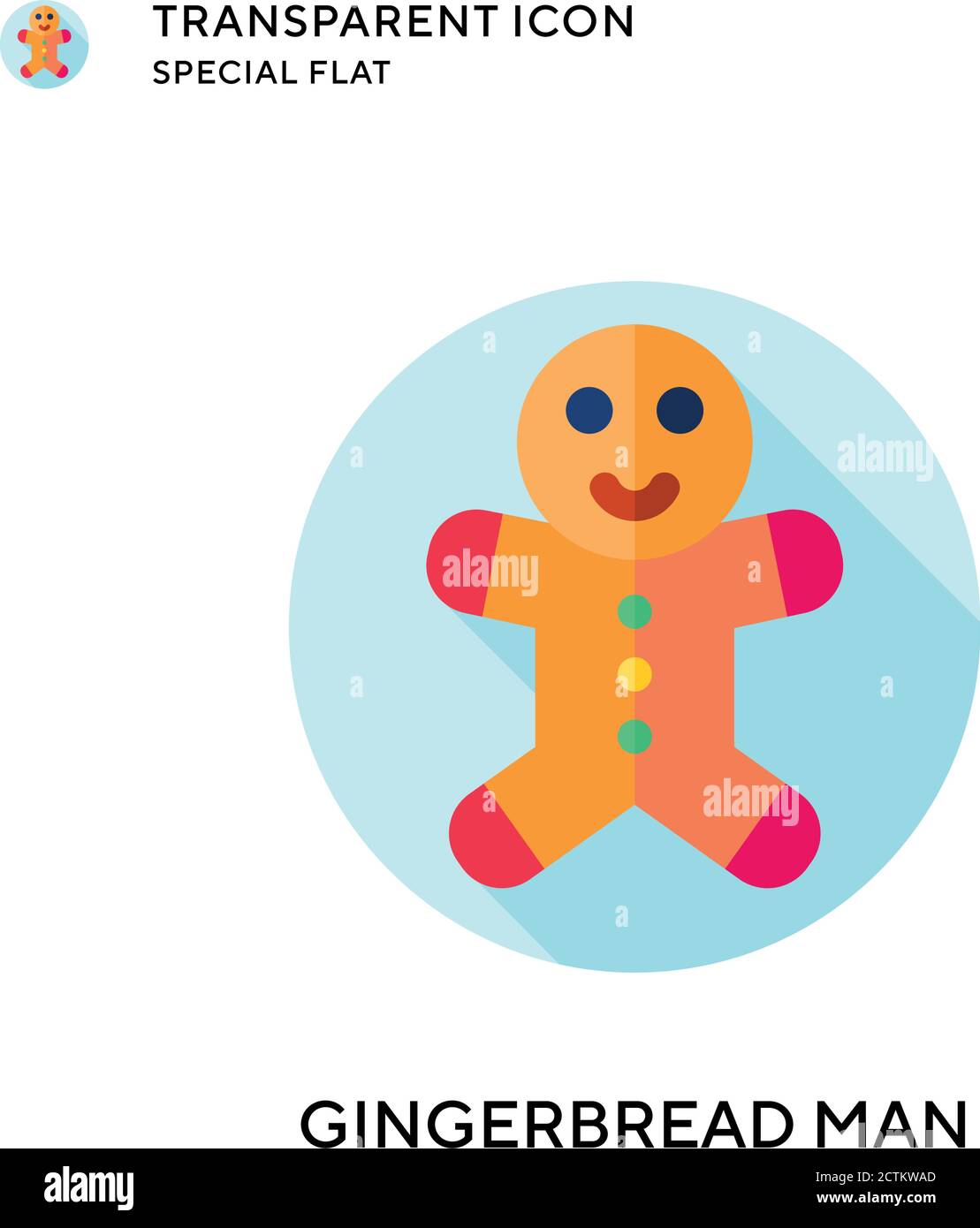 Gingerbread man vector icon. Flat style illustration. EPS 10 vector ...