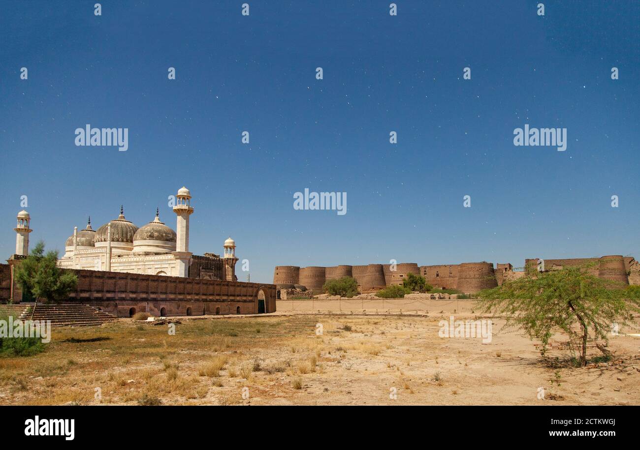 night landscape photography with stars and moon light of Pakistan Stock ...