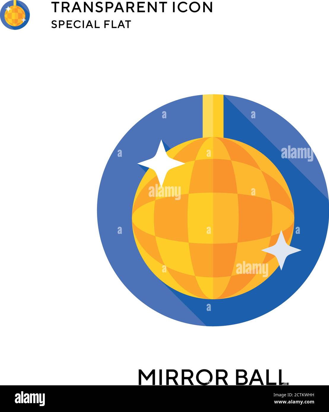 Mirror ball vector icon. Flat style illustration. EPS 10 vector Stock ...