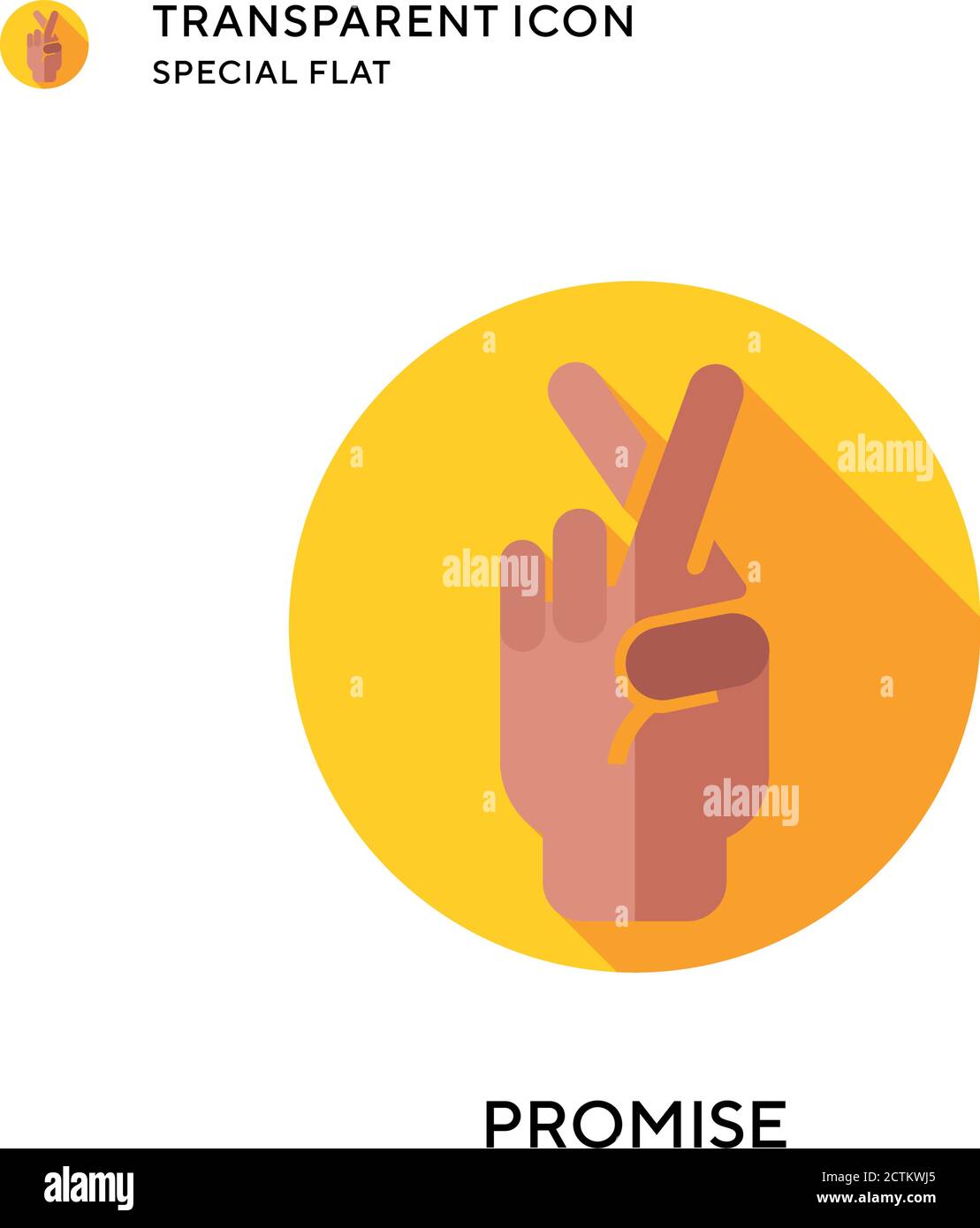 Promise vector icon. Flat style illustration. EPS 10 vector Stock ...