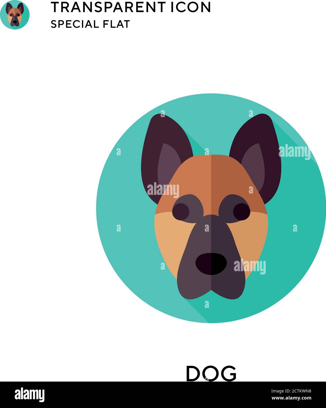 Dog vector icon. Flat style illustration. EPS 10 vector Stock Vector ...