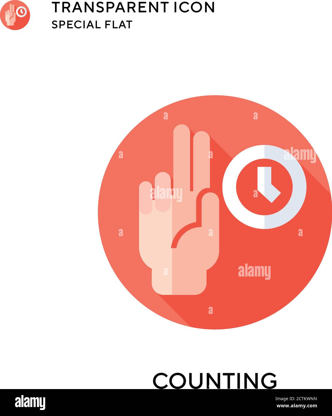 Counting vector icon. Flat style illustration. EPS 10 vector Stock ...