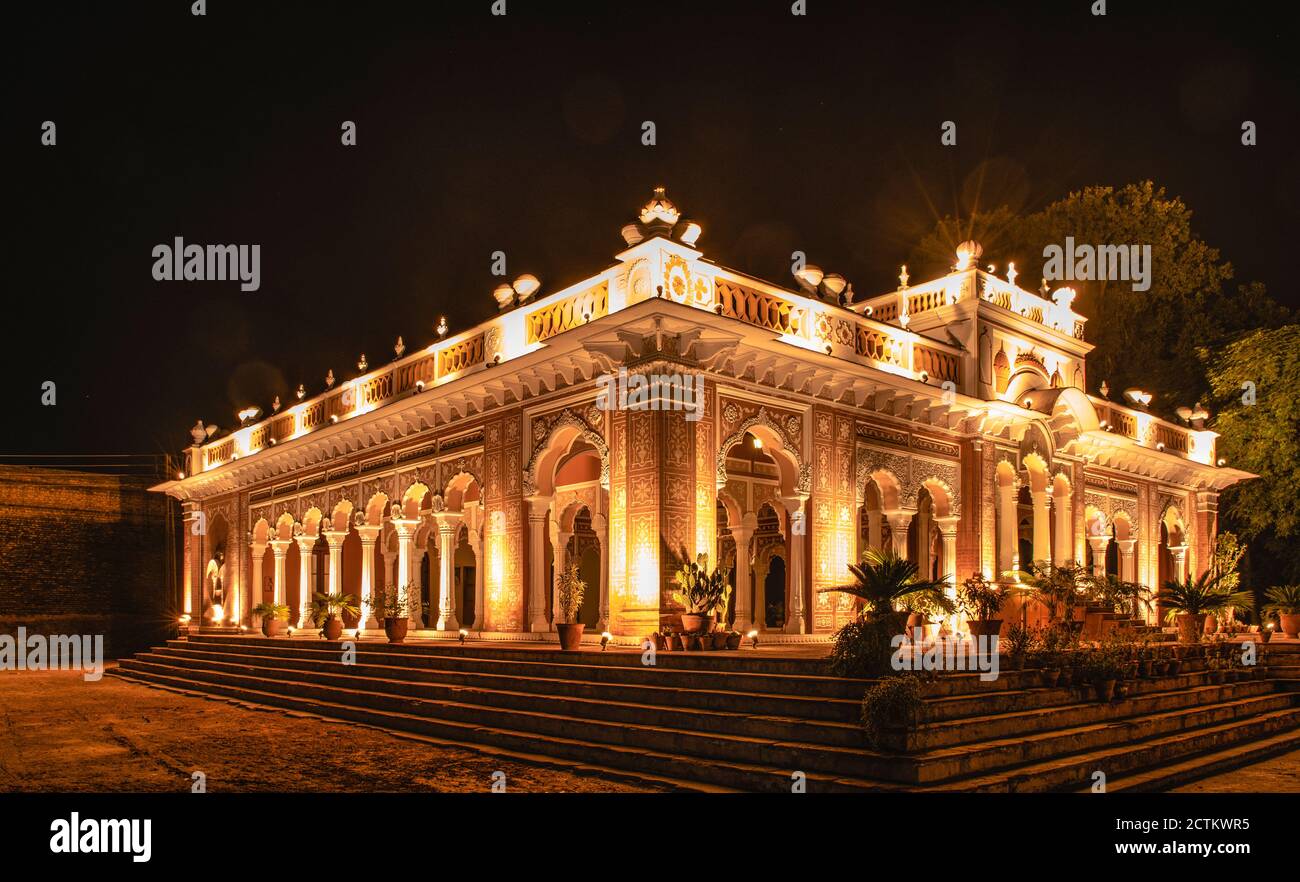 night landscape photography with stars and moon light of Pakistan Stock ...