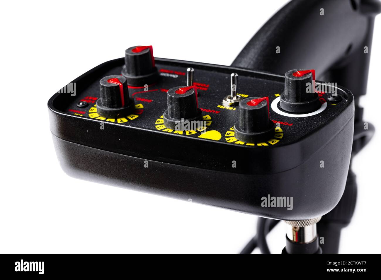 Metal detector parts isolated on white background Stock Photo - Alamy