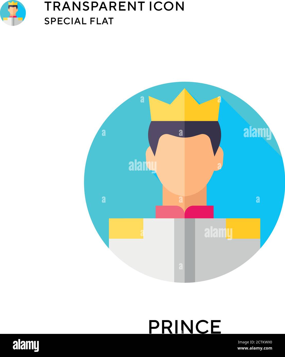 Prince vector icon. Flat style illustration. EPS 10 vector Stock Vector ...