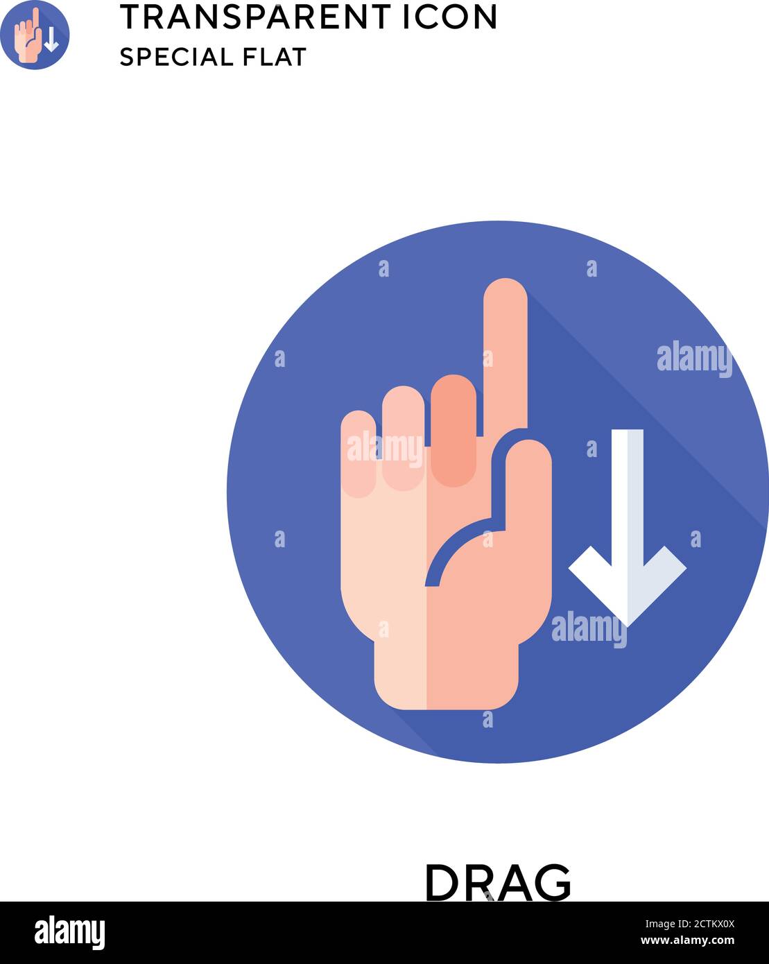 Drag vector icon. Flat style illustration. EPS 10 vector Stock Vector ...