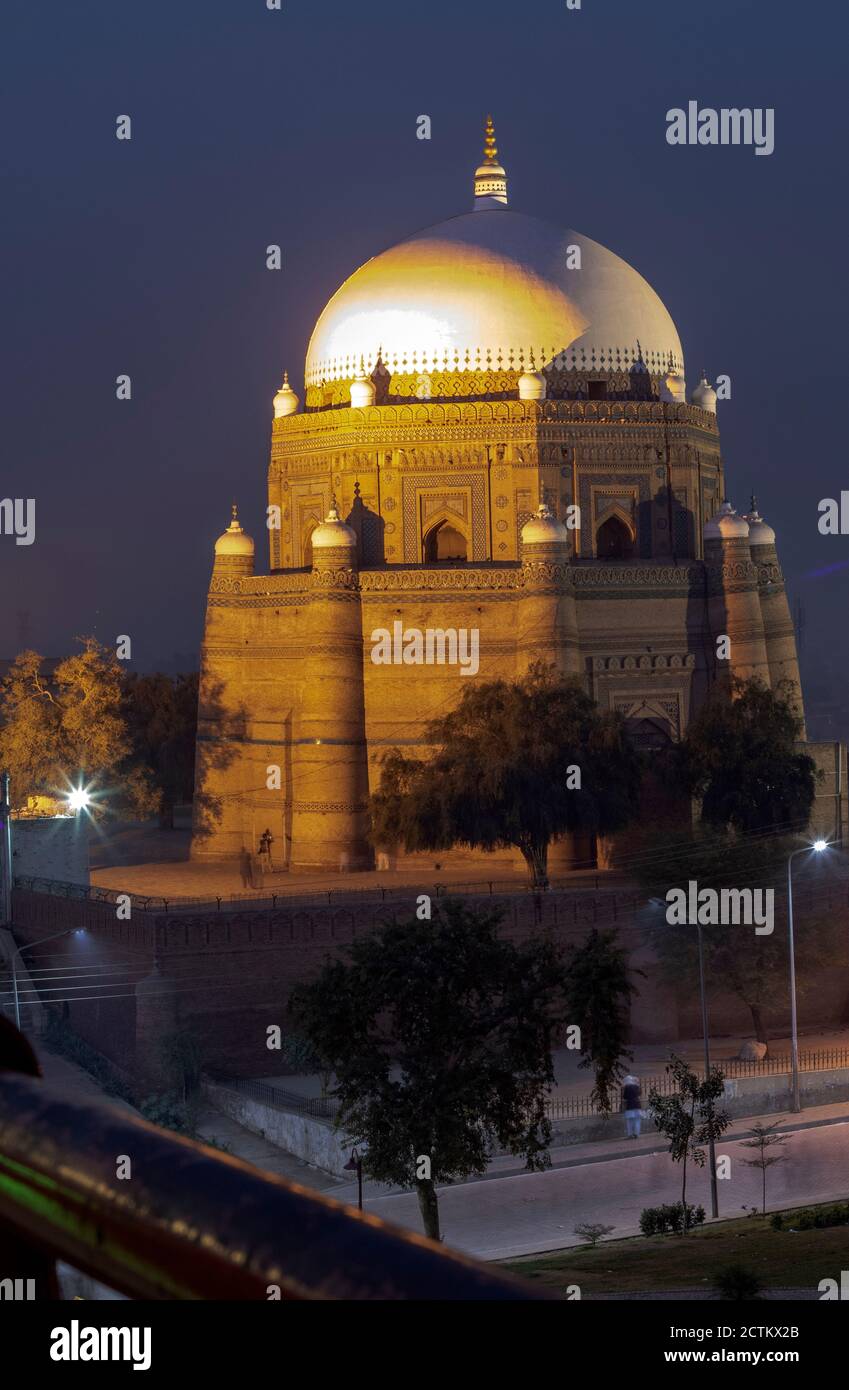 night landscape photography with stars and moon light of Pakistan Stock ...