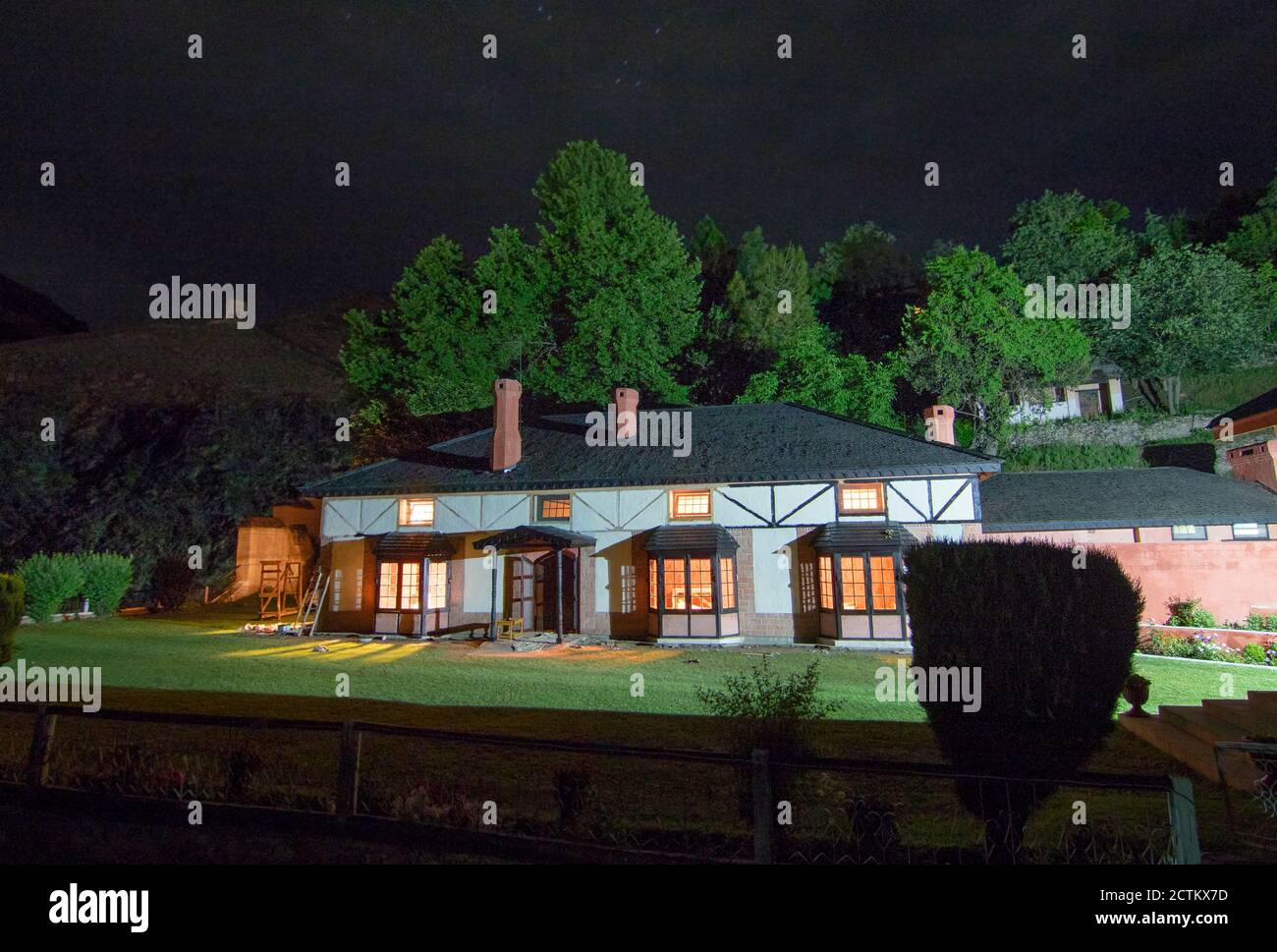 night landscape photography with stars and moon light of Pakistan Stock ...