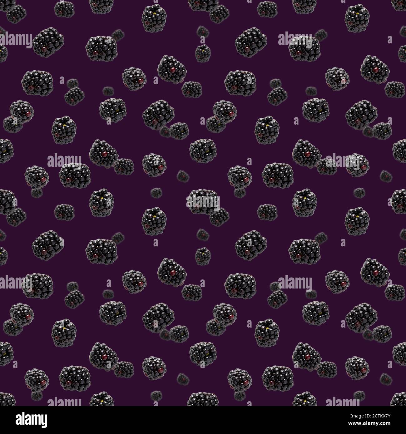 Falling Bramble Seamless pattern. Fresh Falling blackberry seamless ...