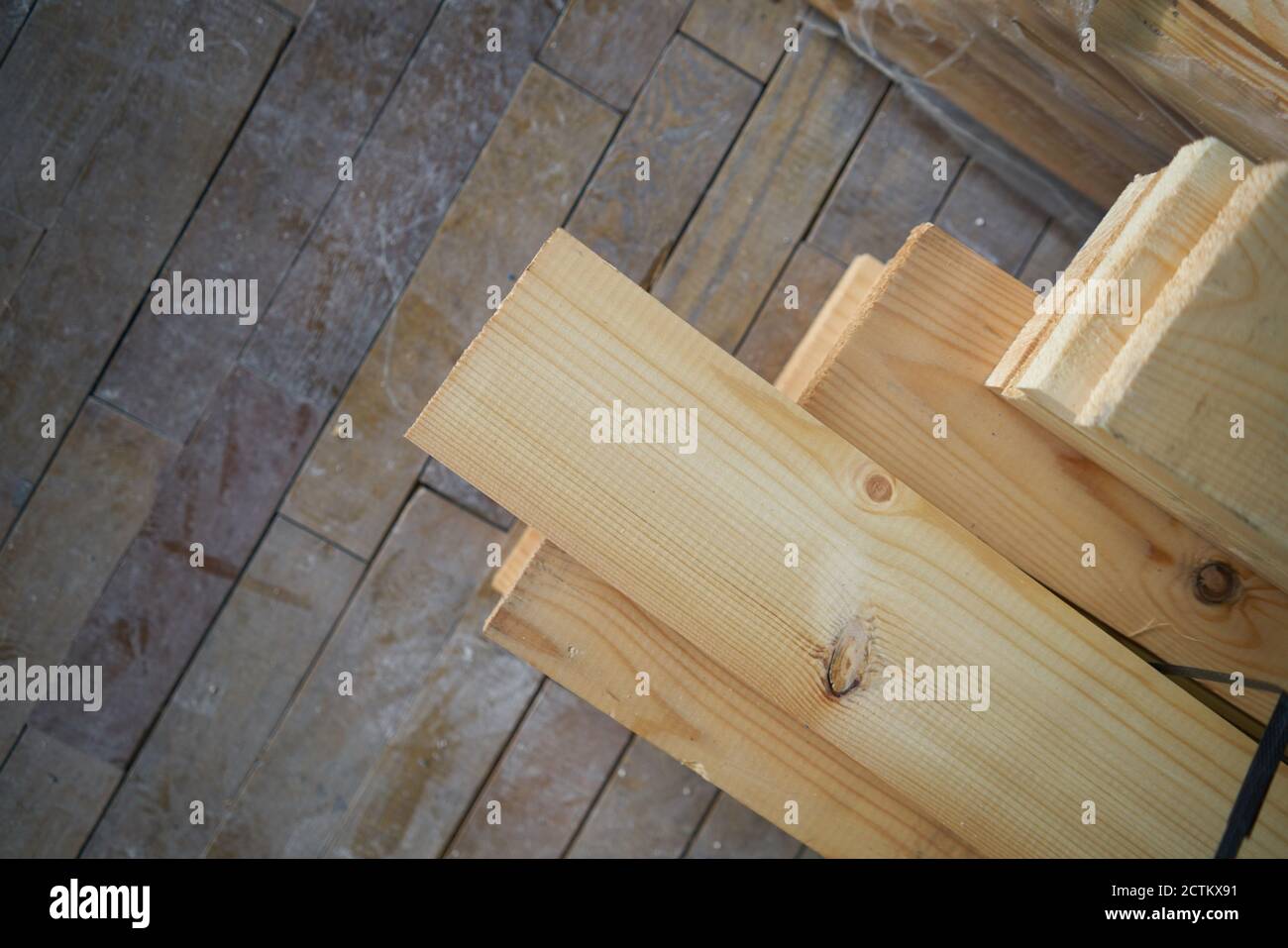 wood beams tool repair construction carpentry installation Stock Photo ...