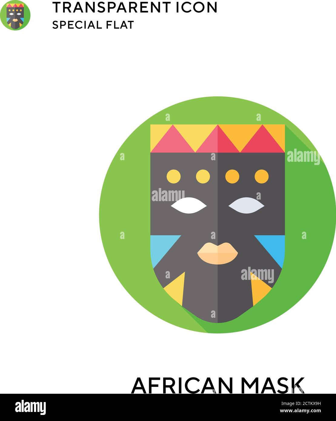 African mask vector icon. Flat style illustration. EPS 10 vector Stock ...