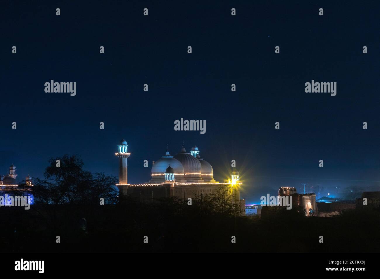 night landscape photography with stars and moon light of Pakistan Stock ...