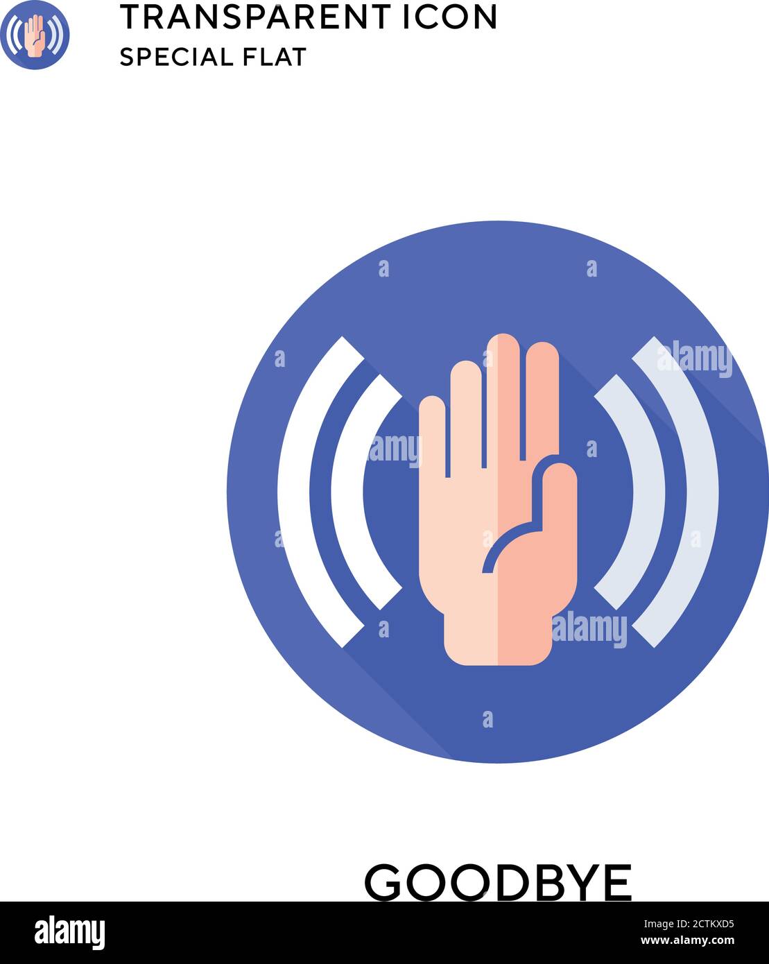 Goodbye vector icon. Flat style illustration. EPS 10 vector Stock ...