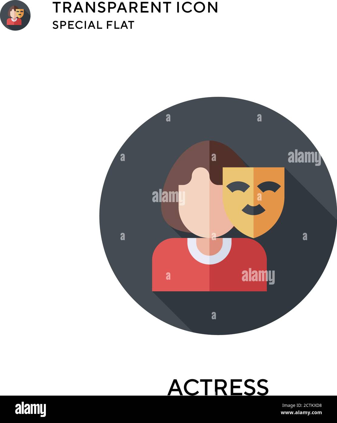 Actress vector icon. Flat style illustration. EPS 10 vector Stock ...