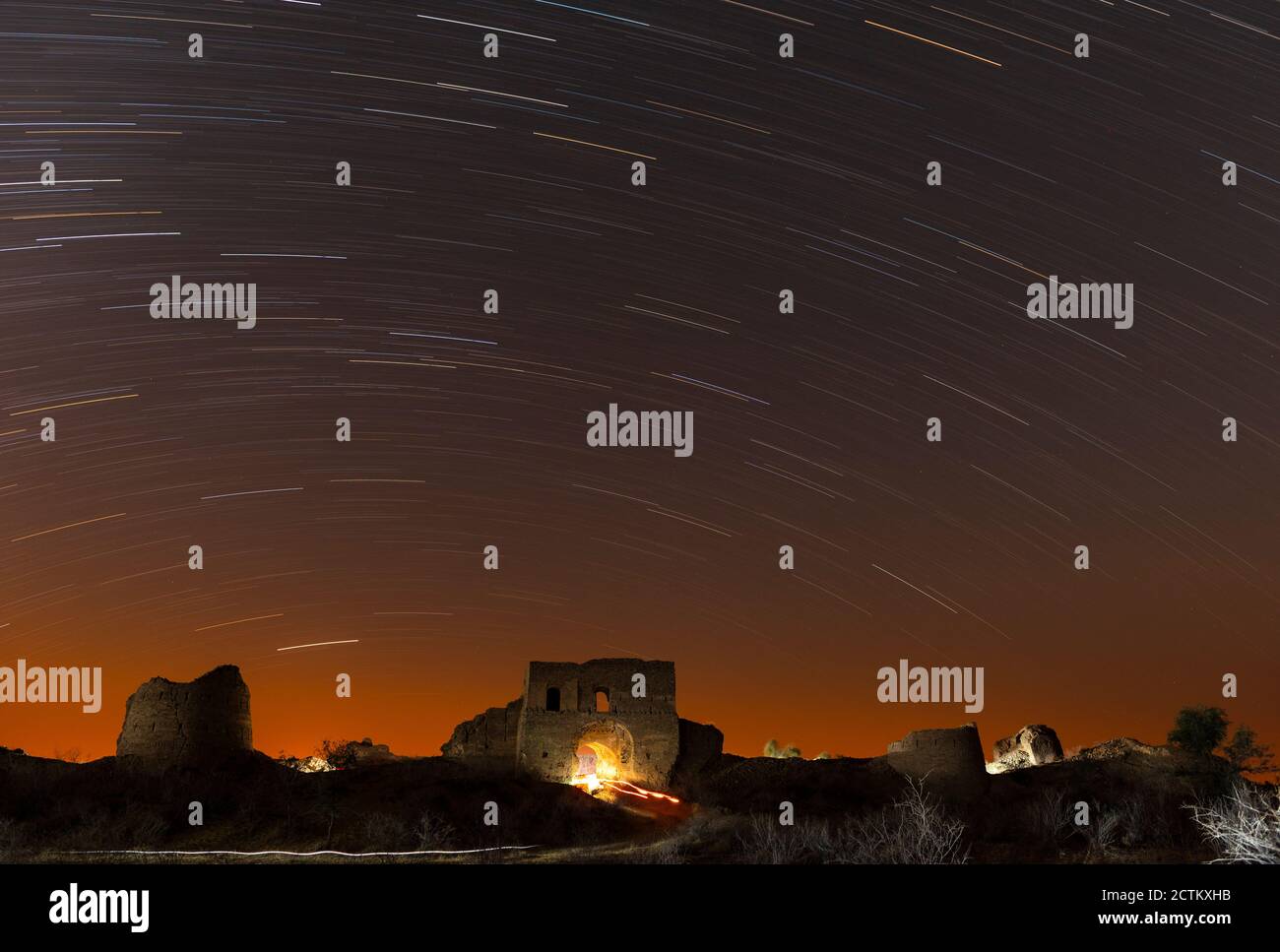 night landscape photography with stars and moon light of Pakistan Stock ...