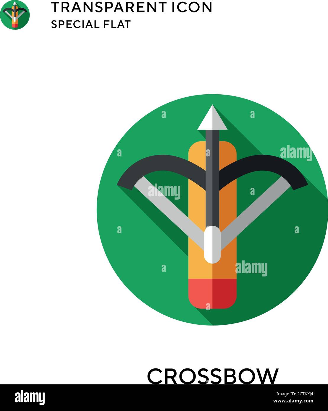 Crossbow vector icon. Flat style illustration. EPS 10 vector Stock ...