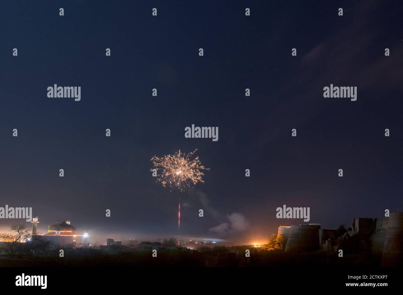 night landscape photography with stars and moon light of Pakistan Stock ...