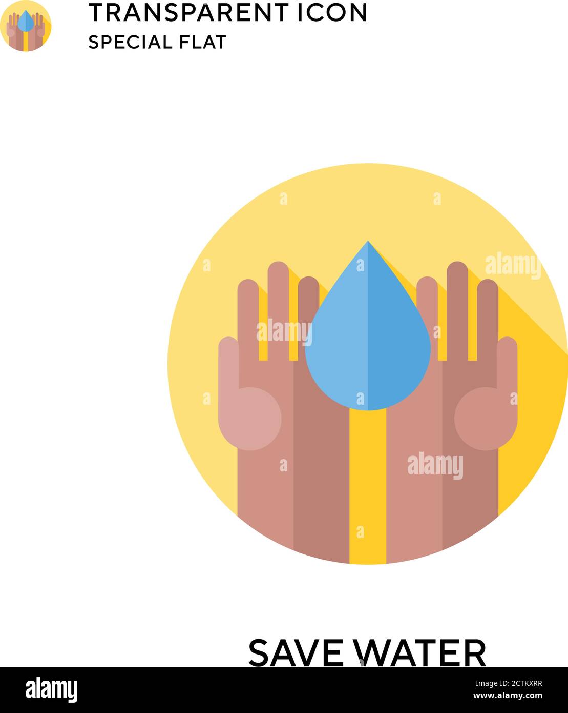 Save water vector icon. Flat style illustration. EPS 10 vector Stock ...