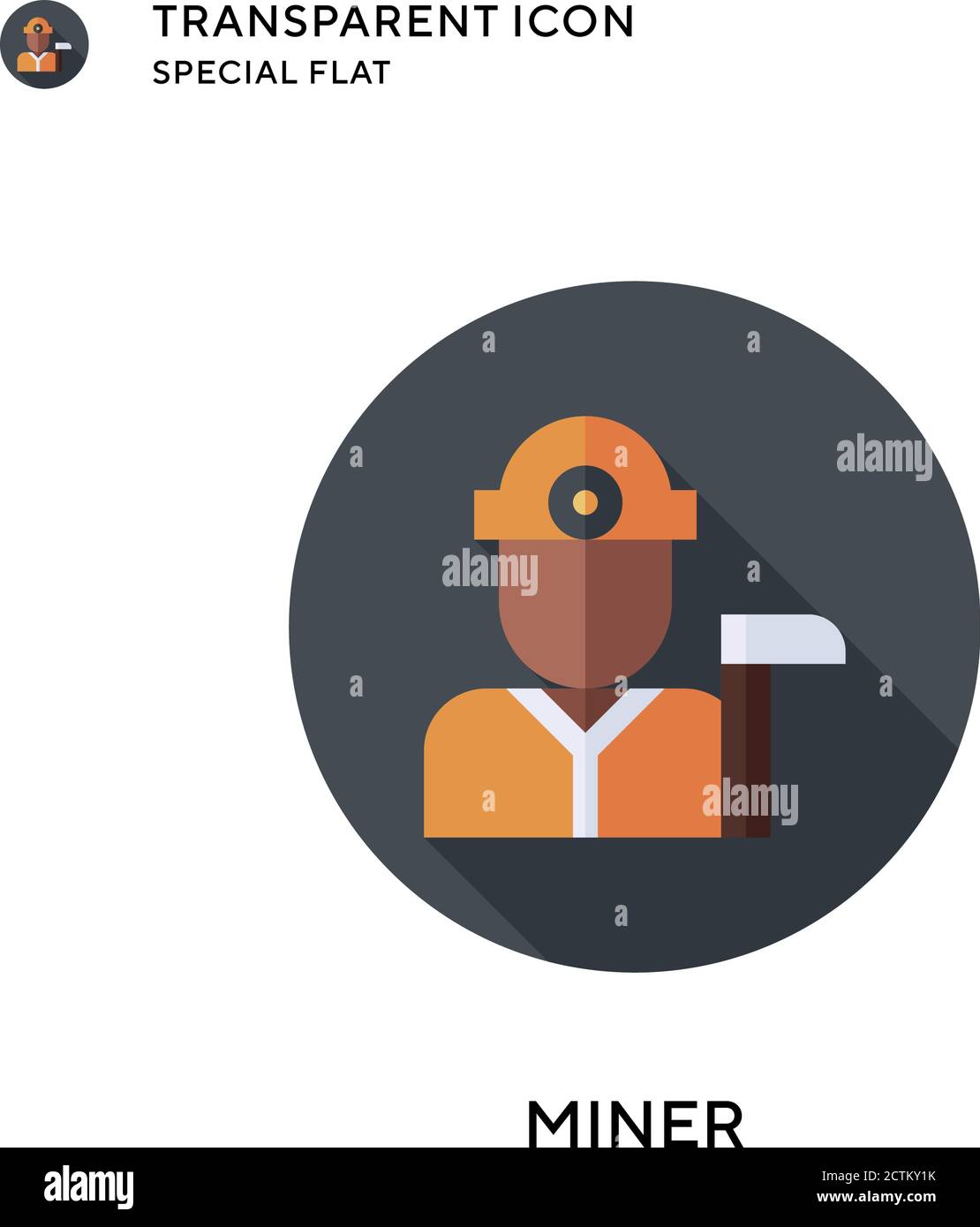 Miner vector icon. Flat style illustration. EPS 10 vector Stock Vector ...