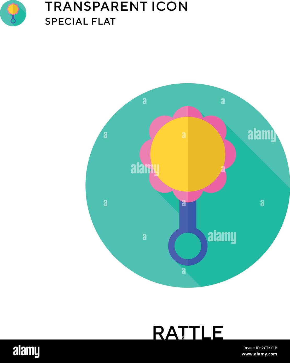 Rattle vector icon. Flat style illustration. EPS 10 vector Stock Vector ...