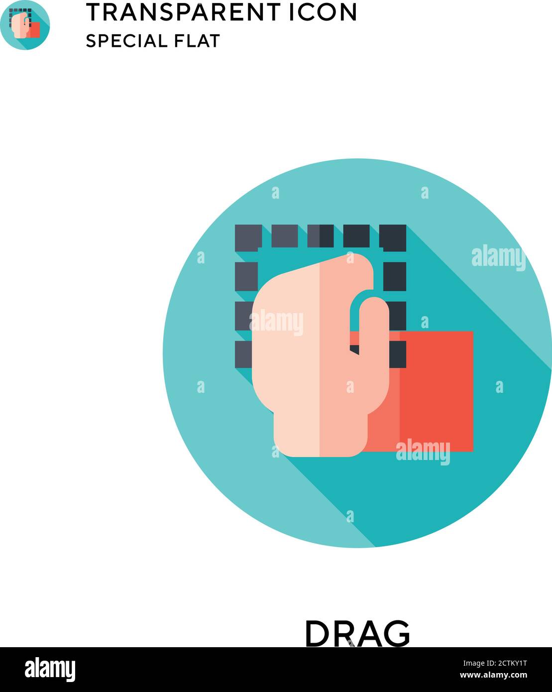 Drag vector icon. Flat style illustration. EPS 10 vector Stock Vector ...