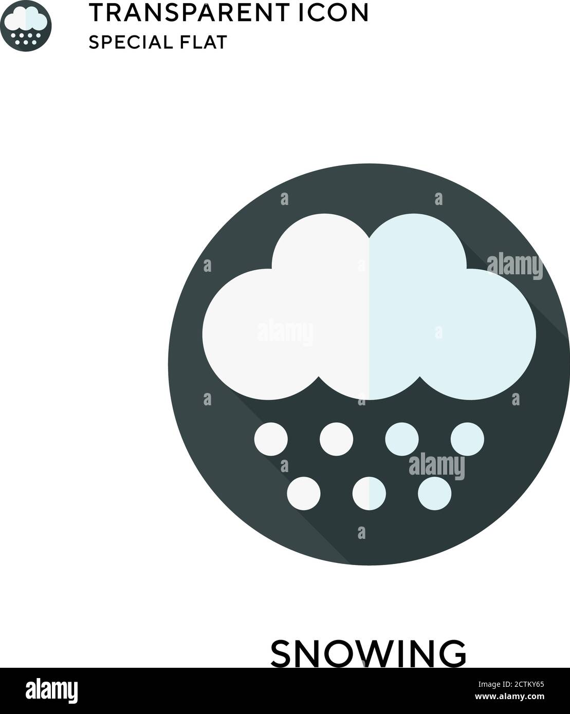 Snowing vector icon. Flat style illustration. EPS 10 vector Stock ...
