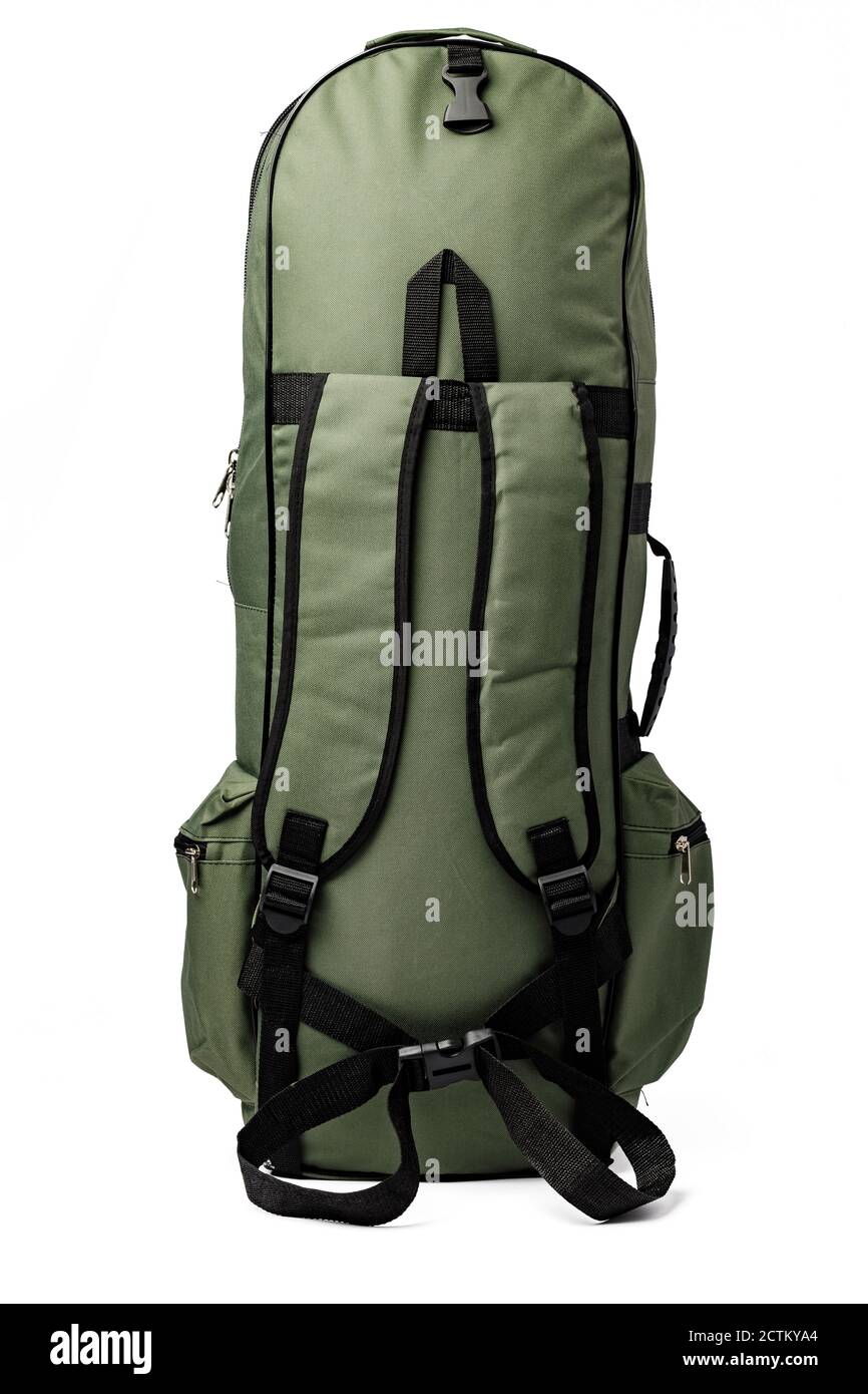 Big military backpack isolated on white background Stock Photo - Alamy