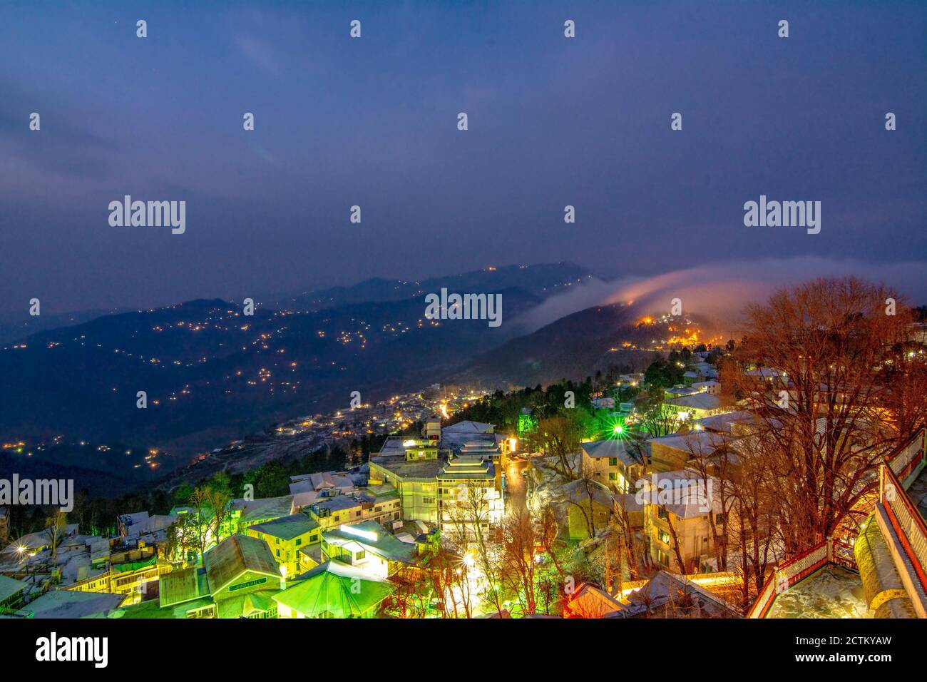 night landscape photography with stars and moon light of Pakistan Stock ...