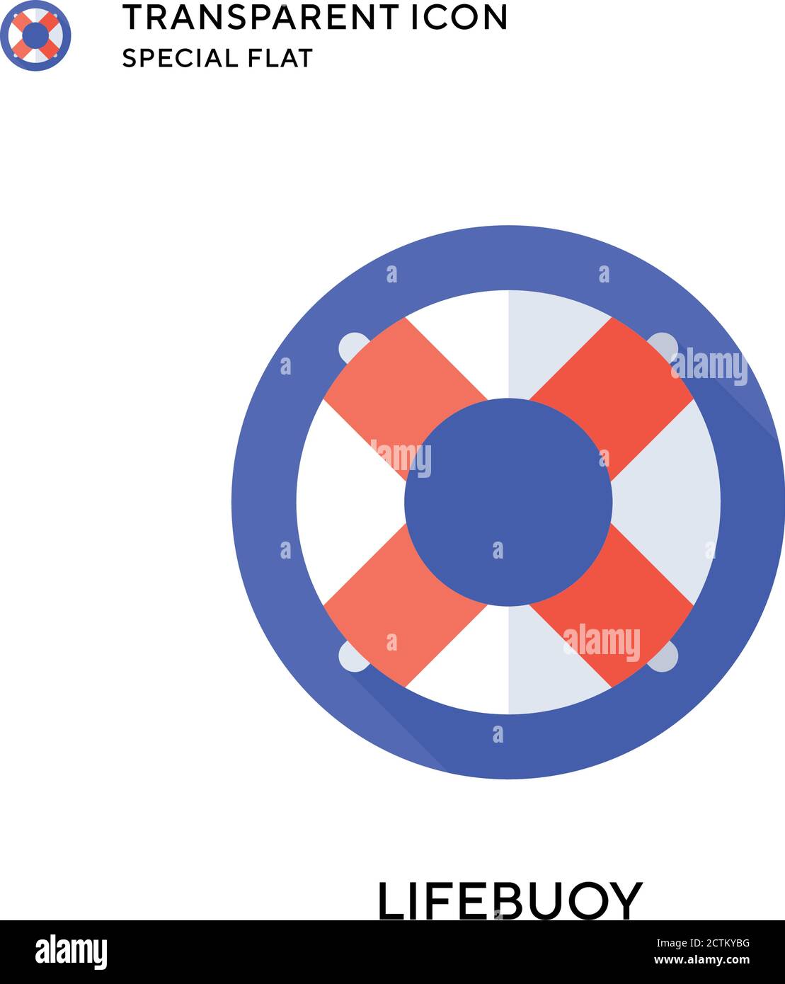 Lifebuoy vector icon. Flat style illustration. EPS 10 vector Stock ...