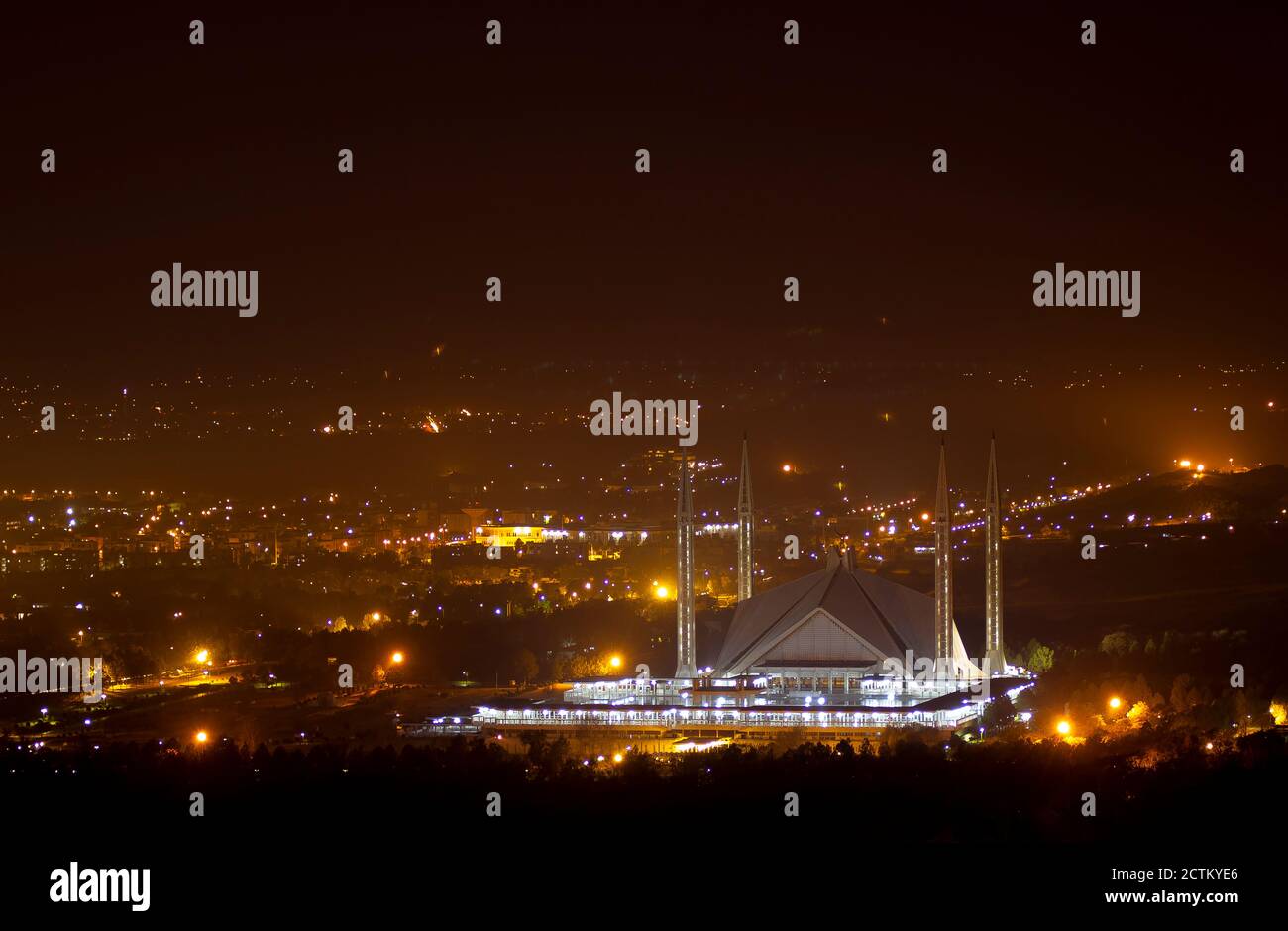 night landscape photography with stars and moon light of Pakistan Stock ...
