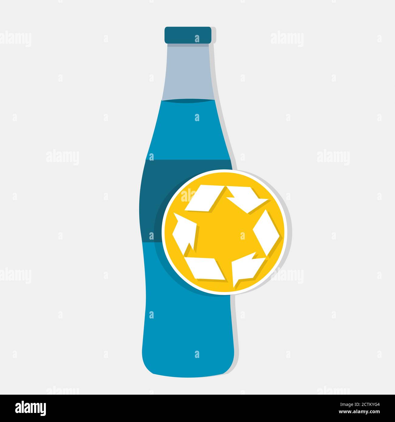 recycle bottle concept vector illustration in flat style Stock Vector ...