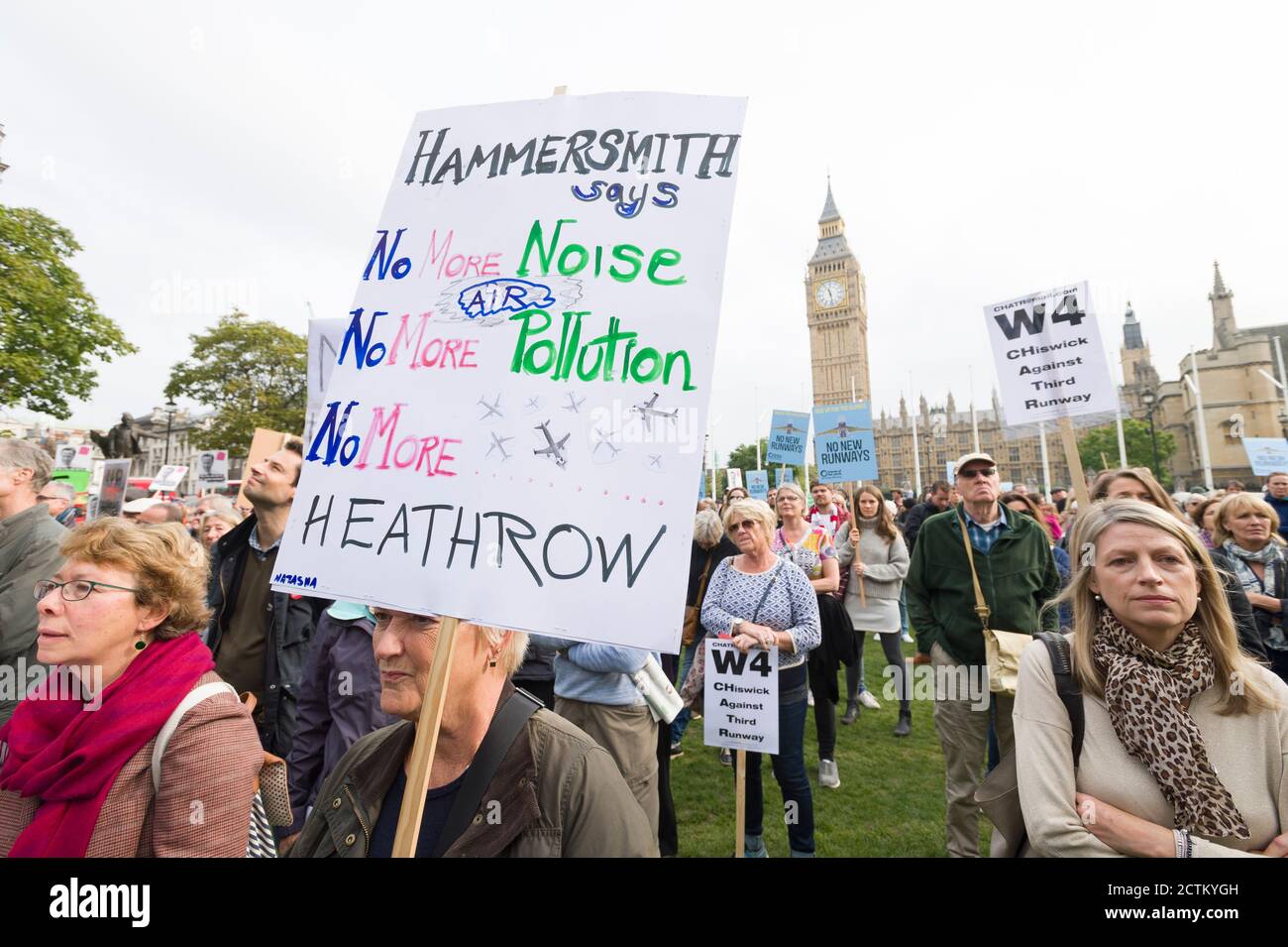 Anti Heathrow airport third runway protest. The protest was organised ...