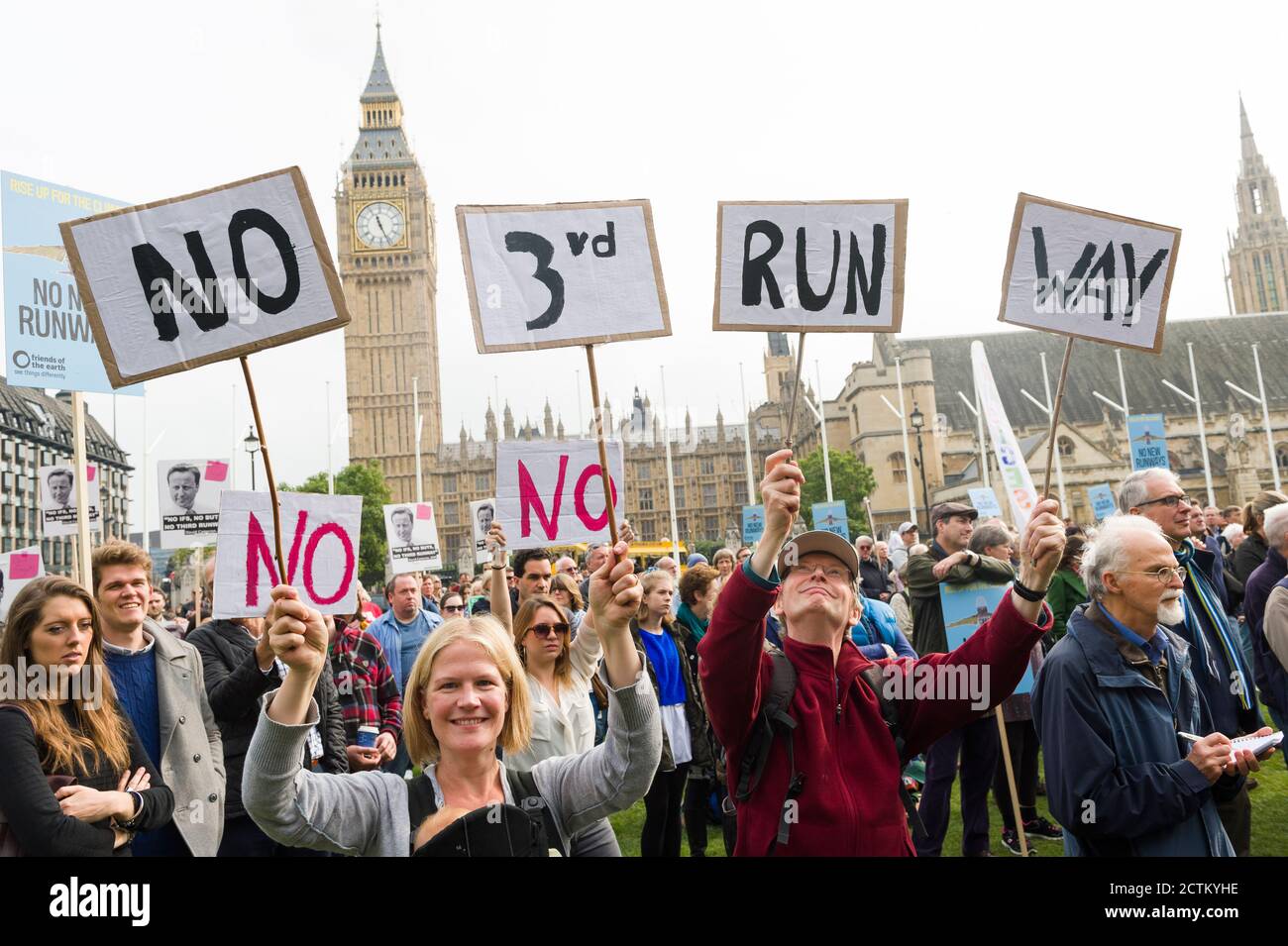Anti Heathrow airport third runway protest. The protest was organised ...
